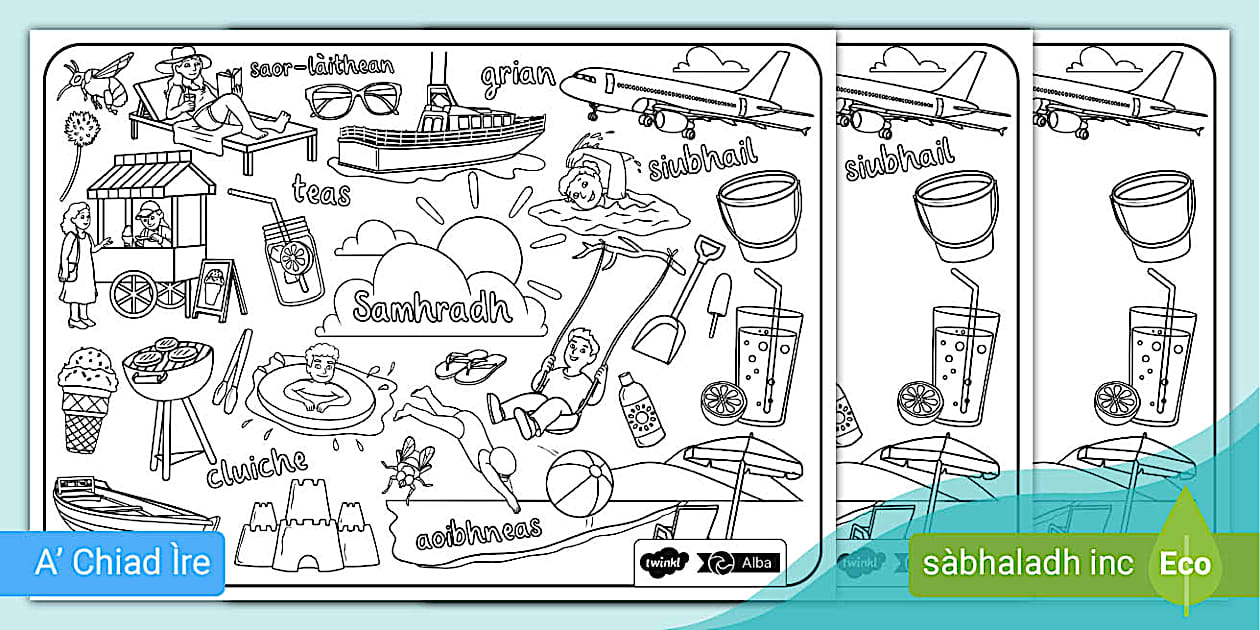 Samhradh - Duilleagan sgrochail le na ràithean