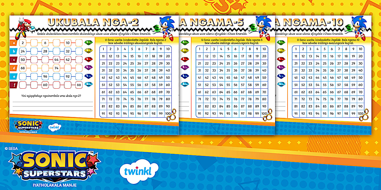 uSonic: Ukubala ngama-2, 5, 10 (Teacher-Made) - Twinkl