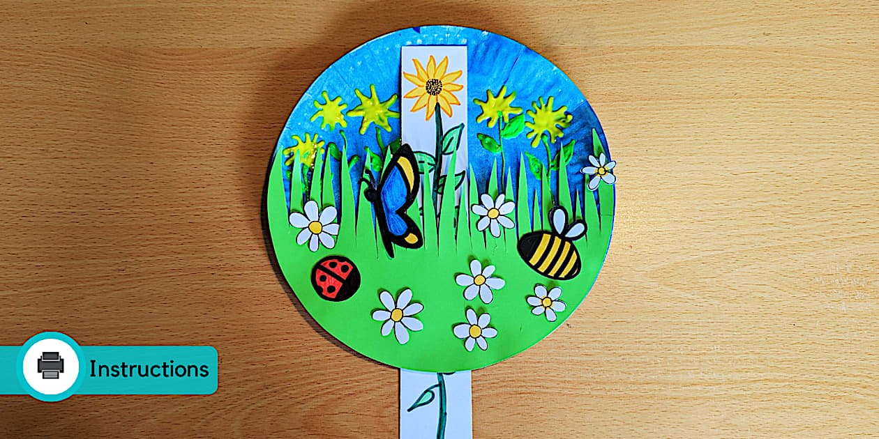 Growing Flowers Garden | Paper Plate Garden Craft - Twinkl