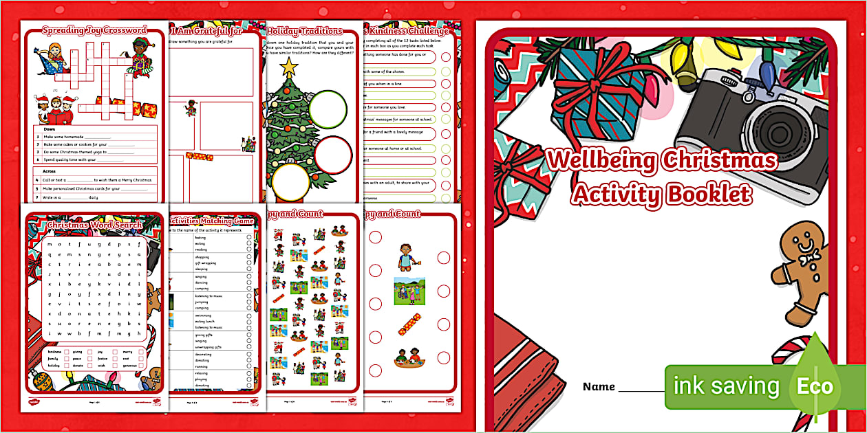 Wellbeing Christmas Activity Booklet | F-2 | Twinkl
