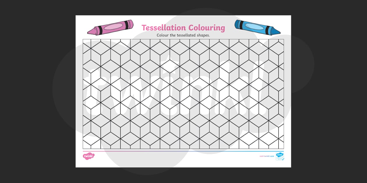 tessellations colouring sheets