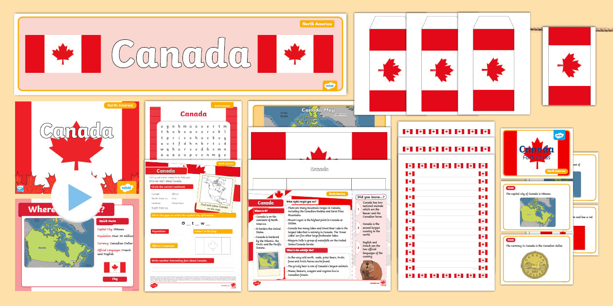 KS1 Canada Resource Pack - Twinkl Geography (teacher made)