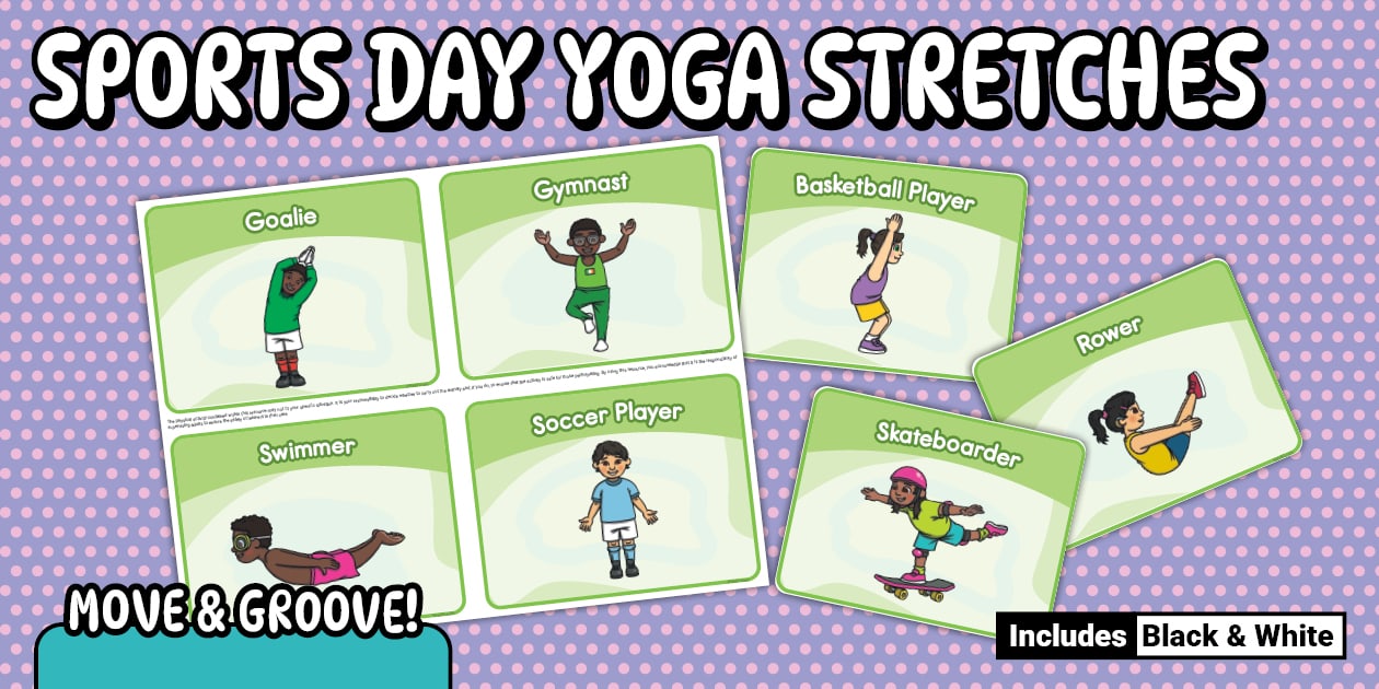Sports Day Yoga Stretches Activity Cards