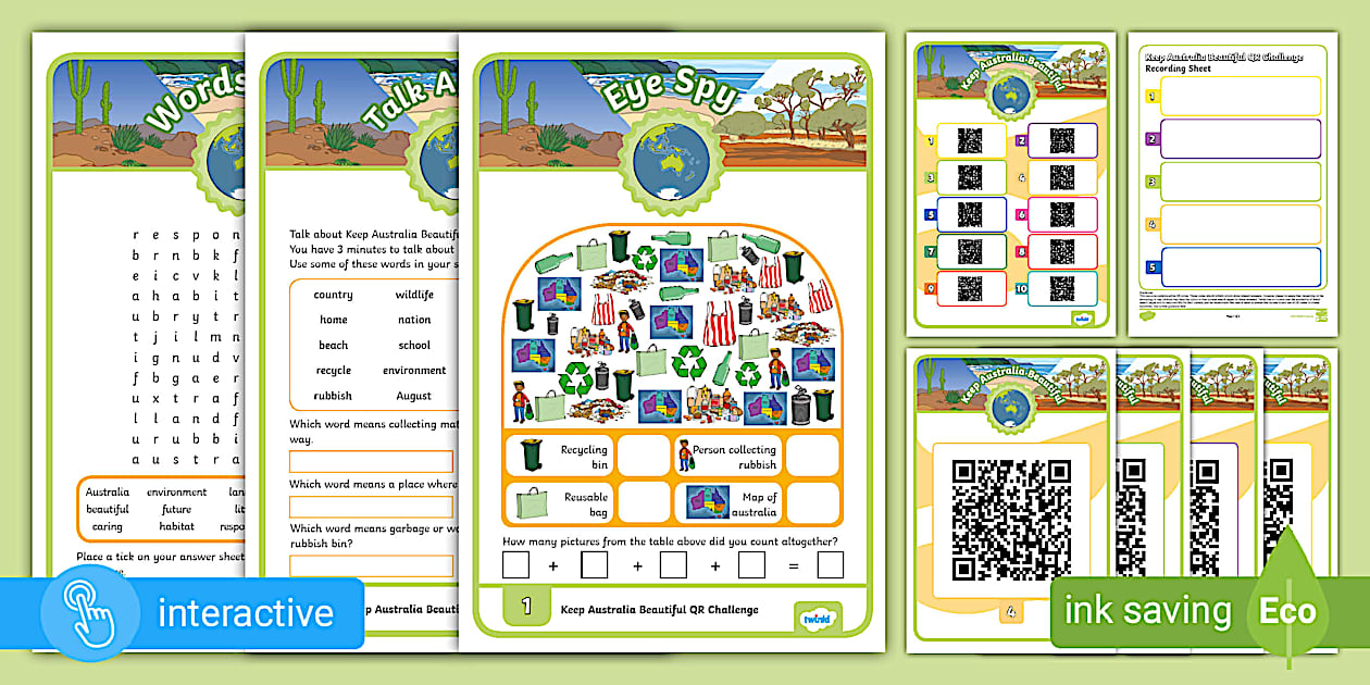 Keep Australia Beautiful QR Code Challenge (Teacher-Made)