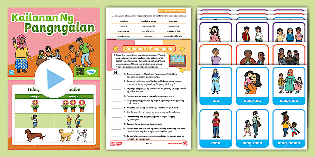Kailanan Ng Pangngalan Resource Pack | Grade 1 | Twinkl
