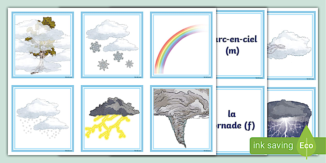 👉 Weather in French Snap Game - French Resources