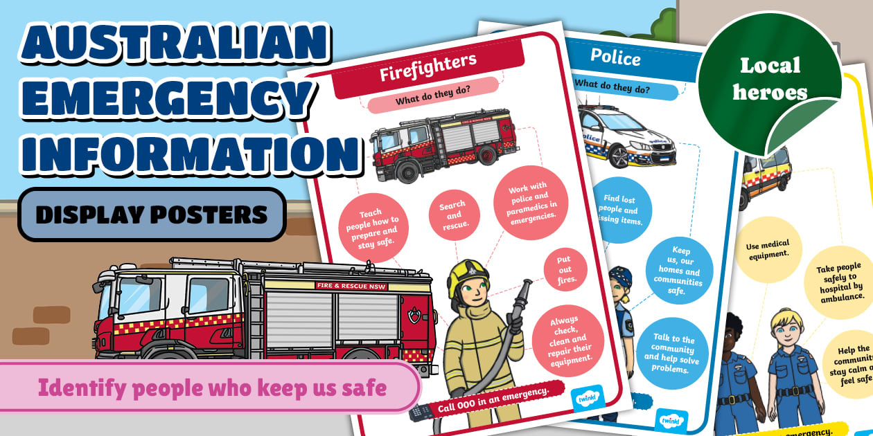 Aussie Emergency Services Display Posters