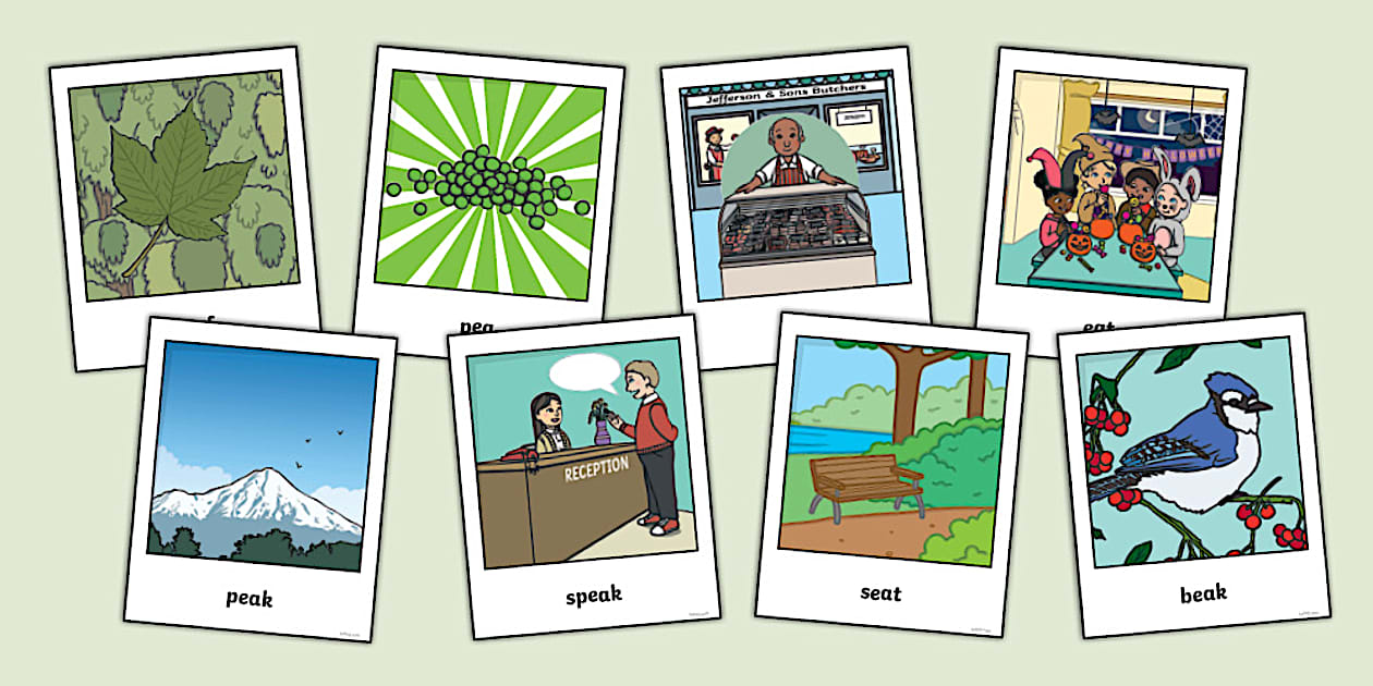 The 'ea' Sound Instant Photo Style Display Images - Twinkl