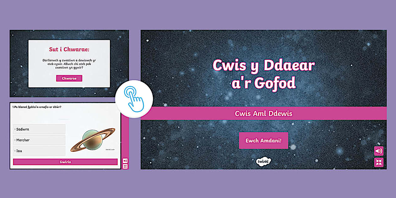 Cwis y Ddaear a'r Gofod (Teacher-Made) - Twinkl