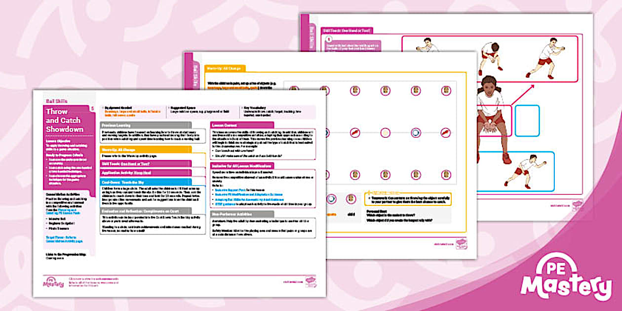 PE Mastery: Year 2 Ball Skills L5 - Throw and Catch Showdown