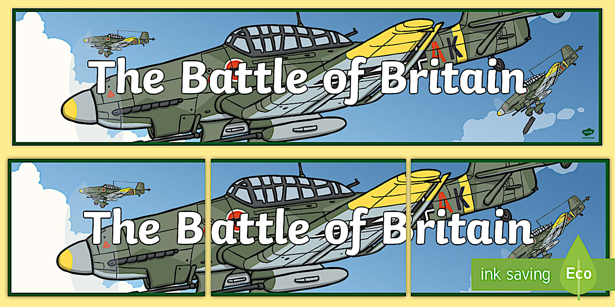 Cursive Battle of Britain Display Banner - Twinkl