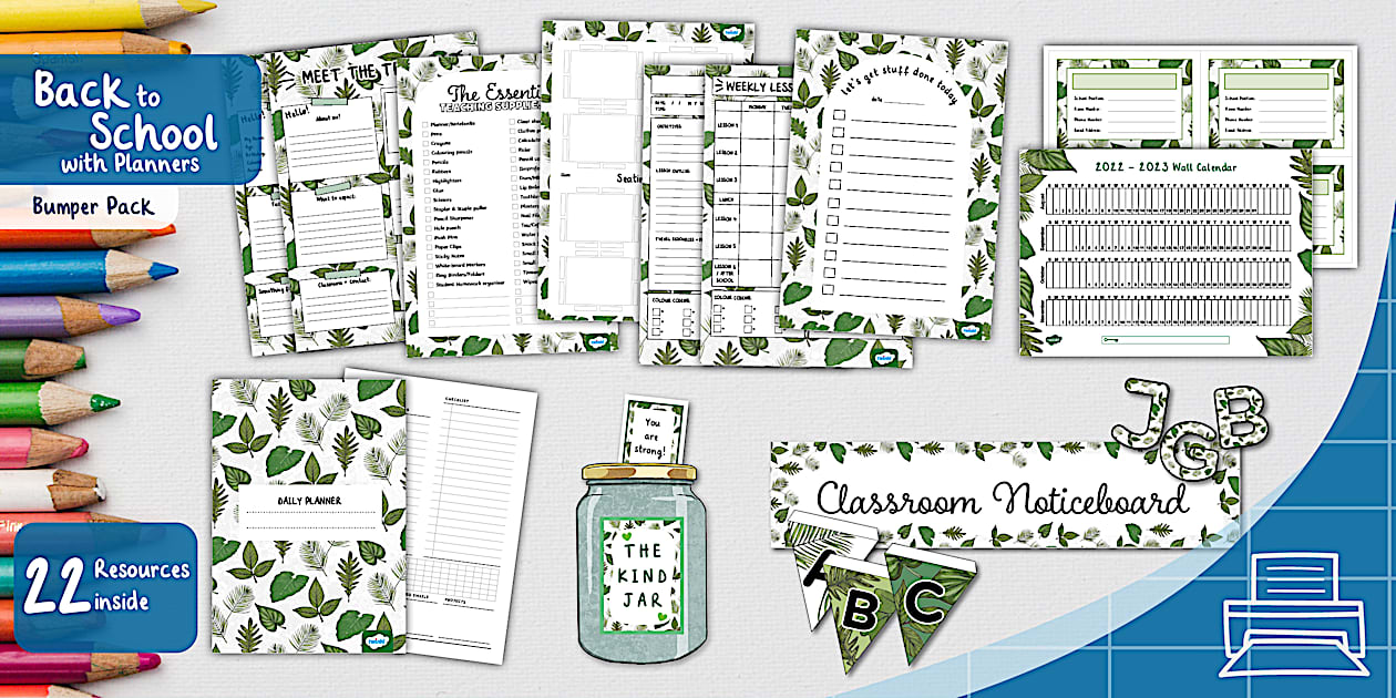 Back to School for Teachers | Planning Bumper Pack | Leaf Theme