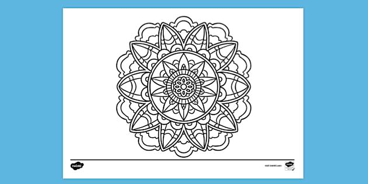 Mandala Colouring Page - Mindfulness Resource for Children
