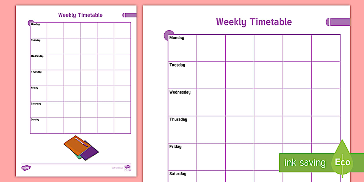 Weekly Homeschool Planner Printable - Parents (teacher made)