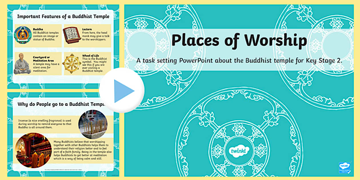 Places of Worship in Buddhism | KS2 PowerPoint - Twinkl