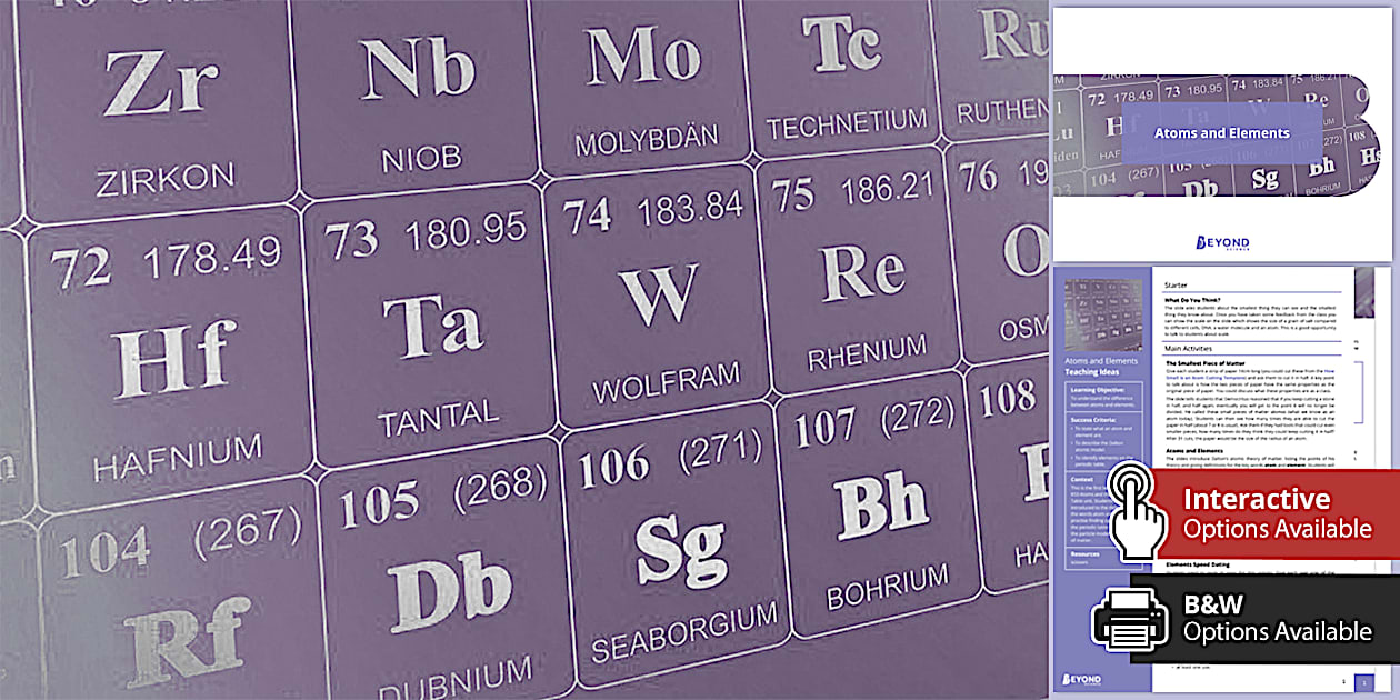 KS3 Atoms and Elements | Periodic Table | Beyond Secondary