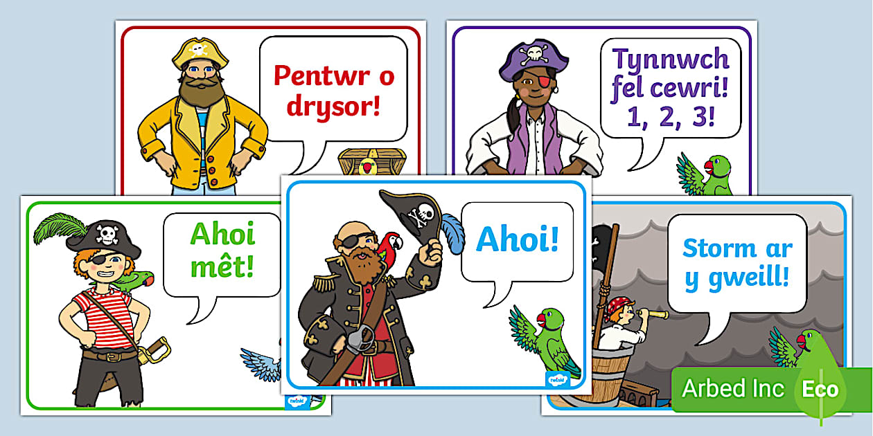 Siarad fel Môr-leidr: Posteri Arddangos A4 (teacher made)
