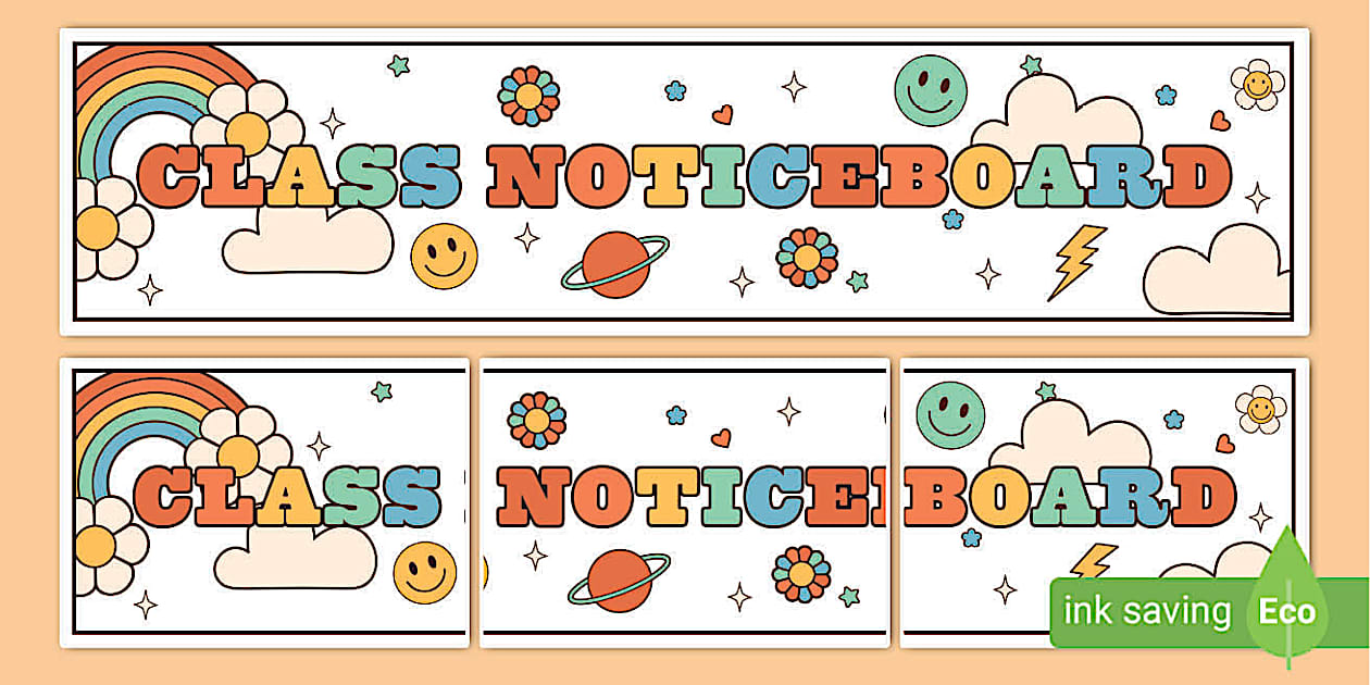 Retro-Themed Class Noticeboard Banner (teacher made)