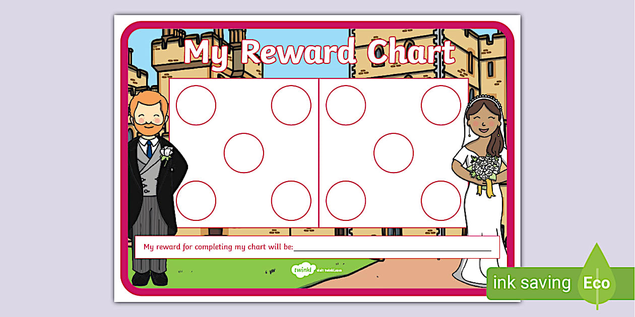 Wedding Hungarian Number Picture Sticker Reward Charts