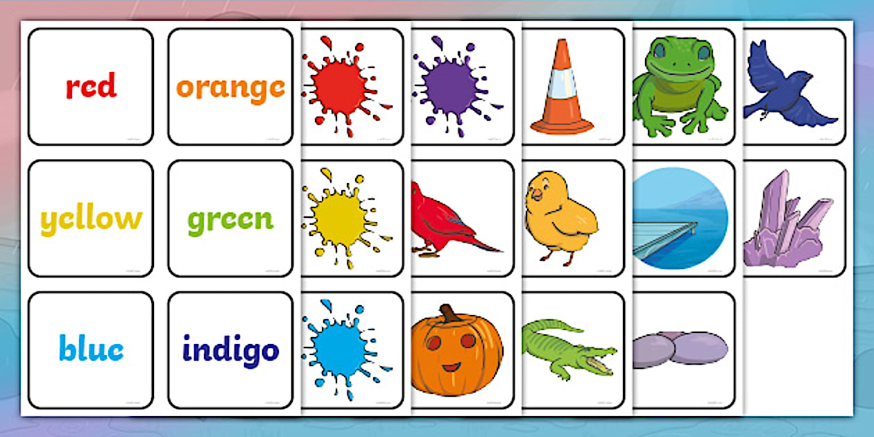 Colour Matching Cards (Words and Pictures) (teacher made)