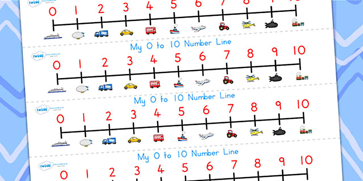 Transport Number Line 0-10
