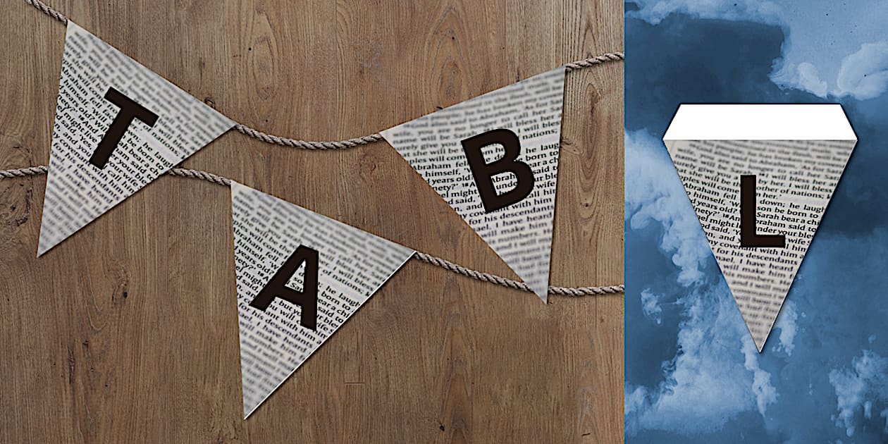 Tabloid Newspapers Display Bunting