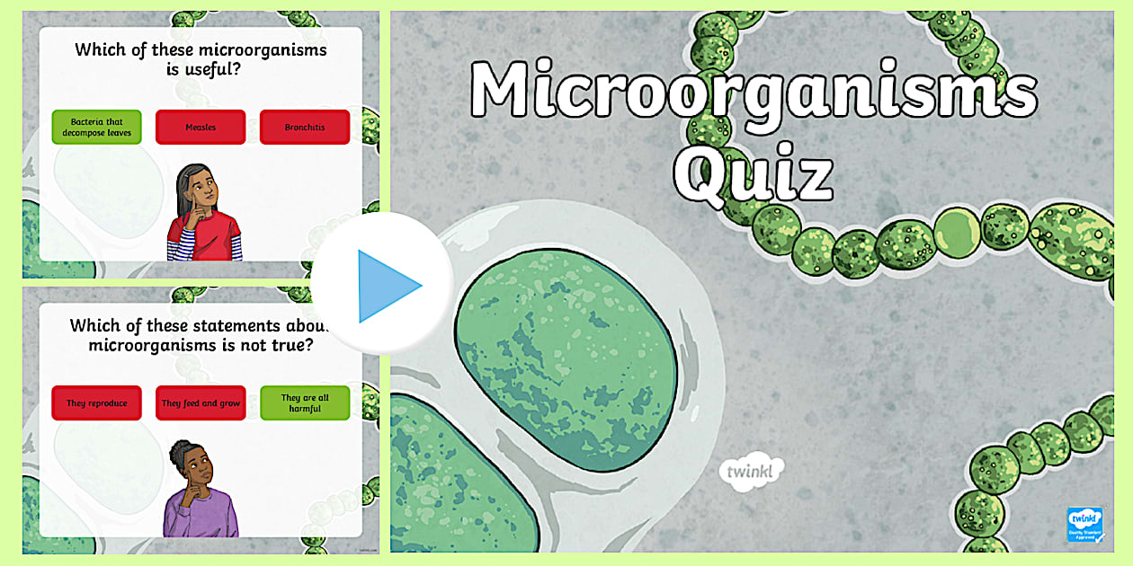 Microorganisms Science PowerPoint Quiz (teacher made)