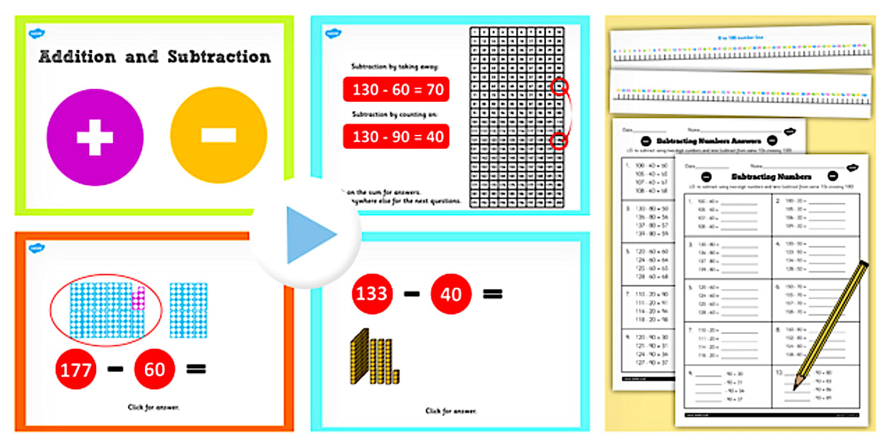 Year 2 Subtracting 2 Digit Numbers and Tens With Same 10 Crossing