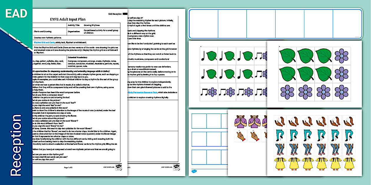 EYFS Growing Rhythms Activity Adult Input Plan & Resources