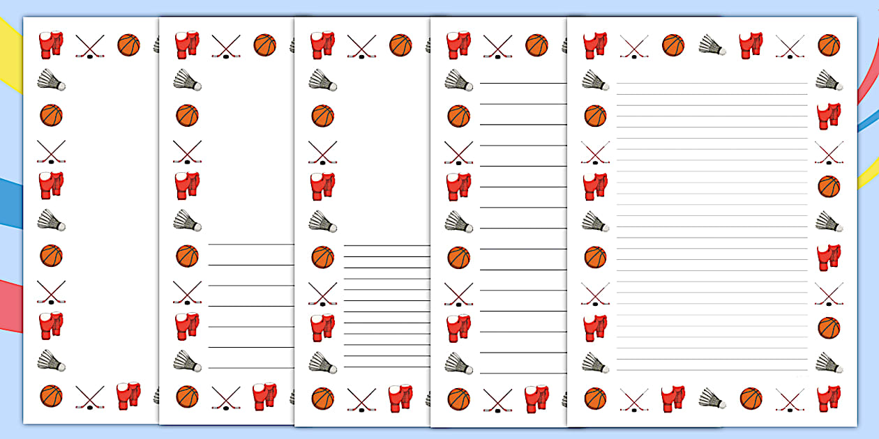 Commonwealth Games Page Borders Portrait (teacher made)
