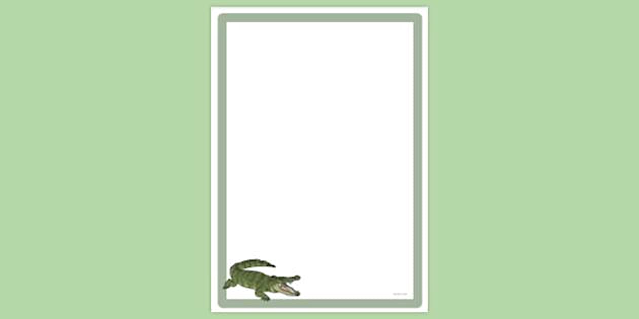 Alligator Page Border (teacher made) - Twinkl