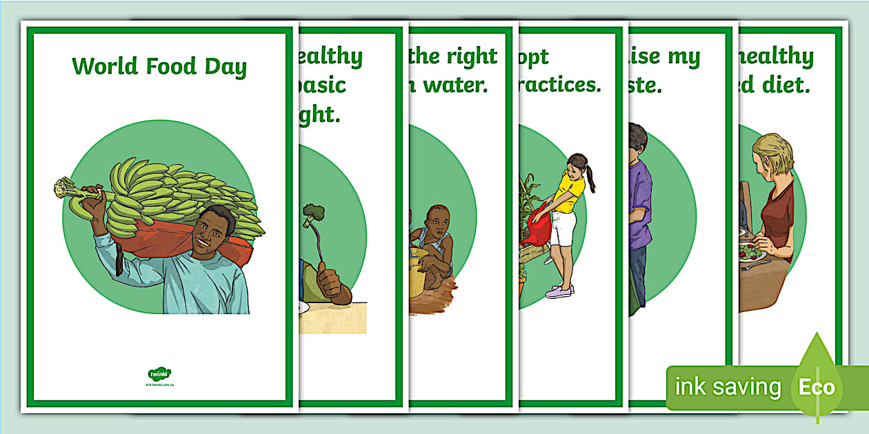 Use the World Food Day Display Posters to engage students