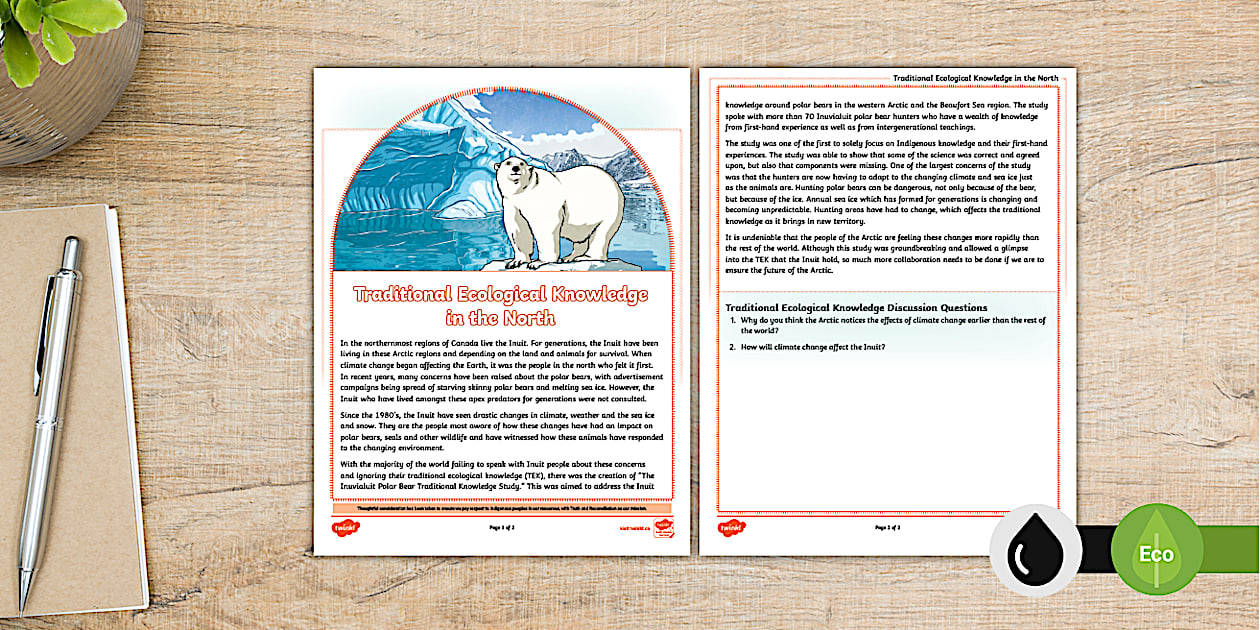 FREE! - Traditional Ecological Knowledge in the North Reading Comp.