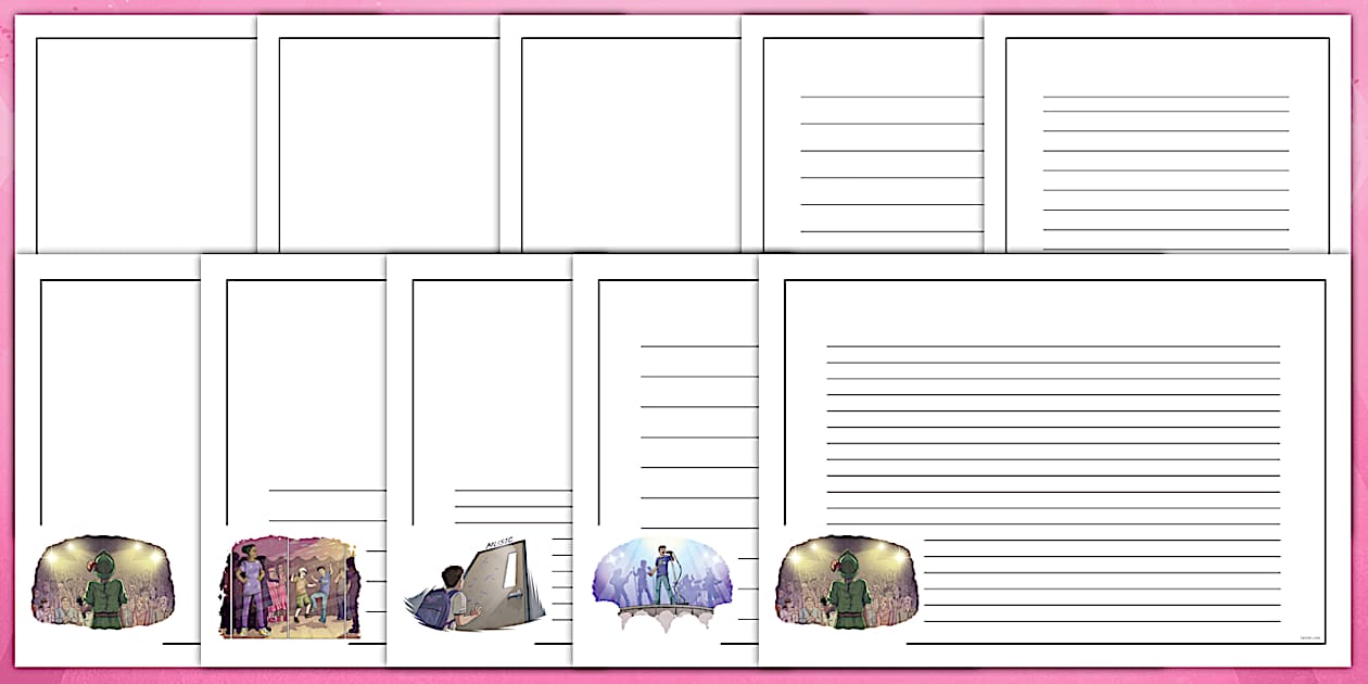 KS2 Mental Health Anxiety Story Page Border Pack - Twinkl