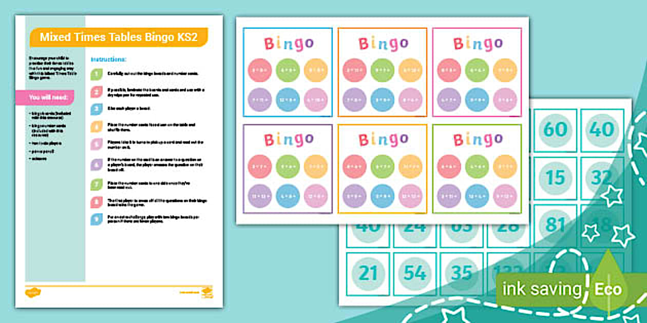 Mixed Times Table Bingo KS2 - Twinkl