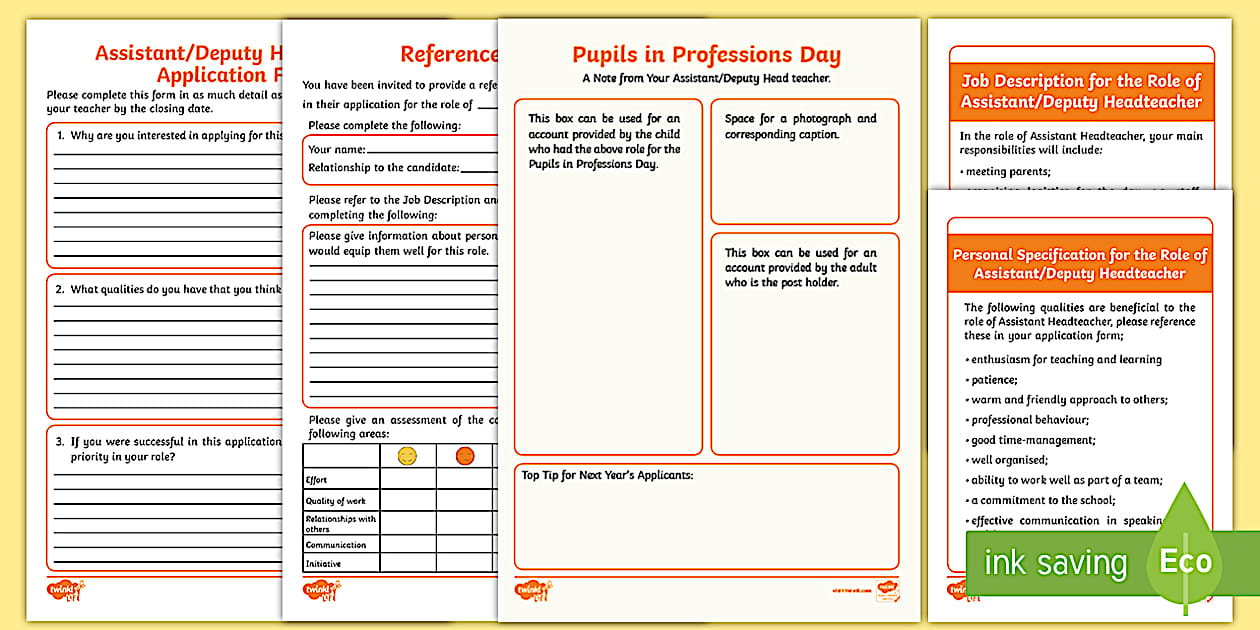 Pupil Voice - School Community - Pupils in Professions - Assistant/Deputy