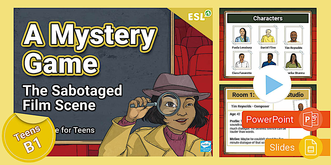 ESL Mystery Game: The Sabotaged Film Scene for Teens