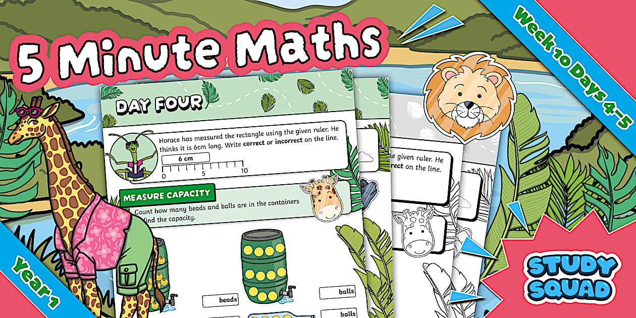 👉 Study Squad 5 Minute Maths Year 1 Spring - Week 10 Days 4-5