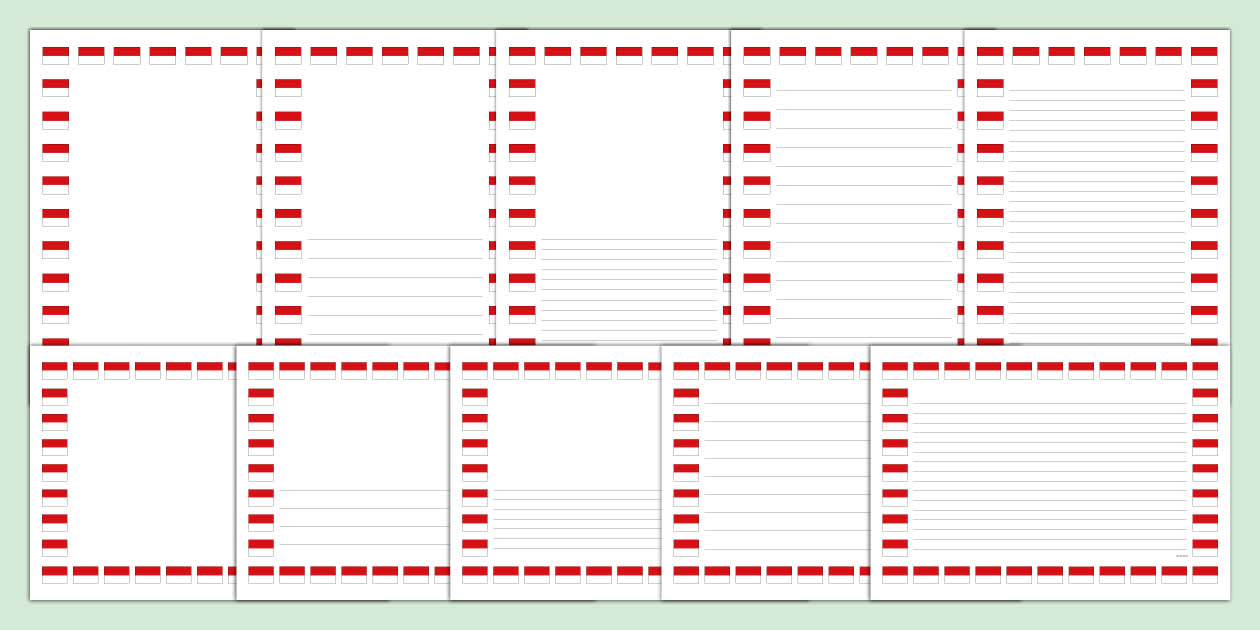 Indonesia Page Borders (teacher made) - Twinkl