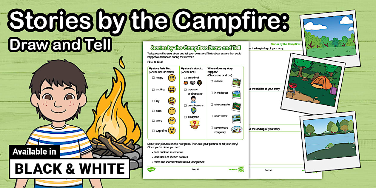 Draw & Tell Activity Sheet for Storytelling
