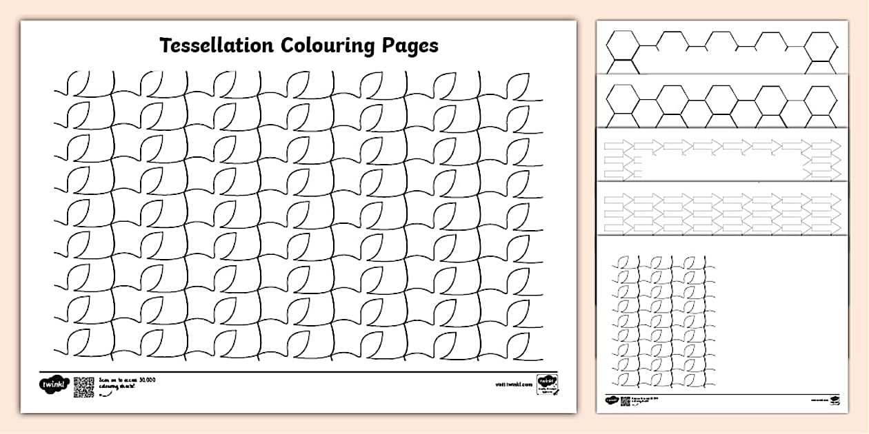 Tessellation Colouring Pages - Twinkl