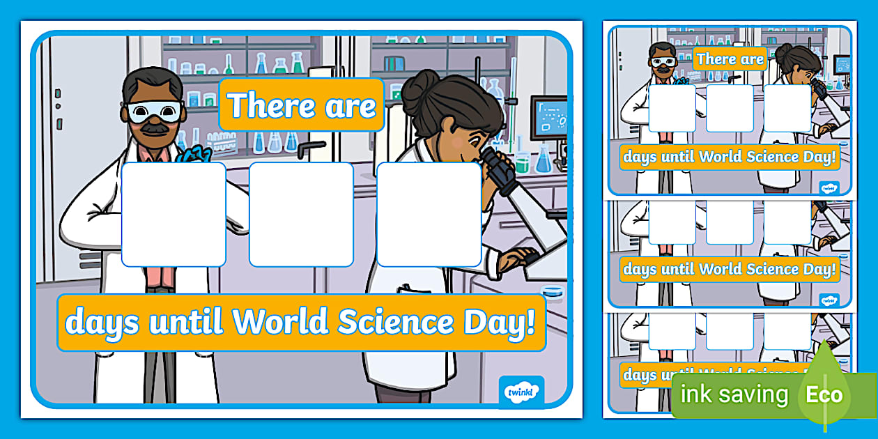 World Science Day Countdown Display Poster (Teacher-Made)
