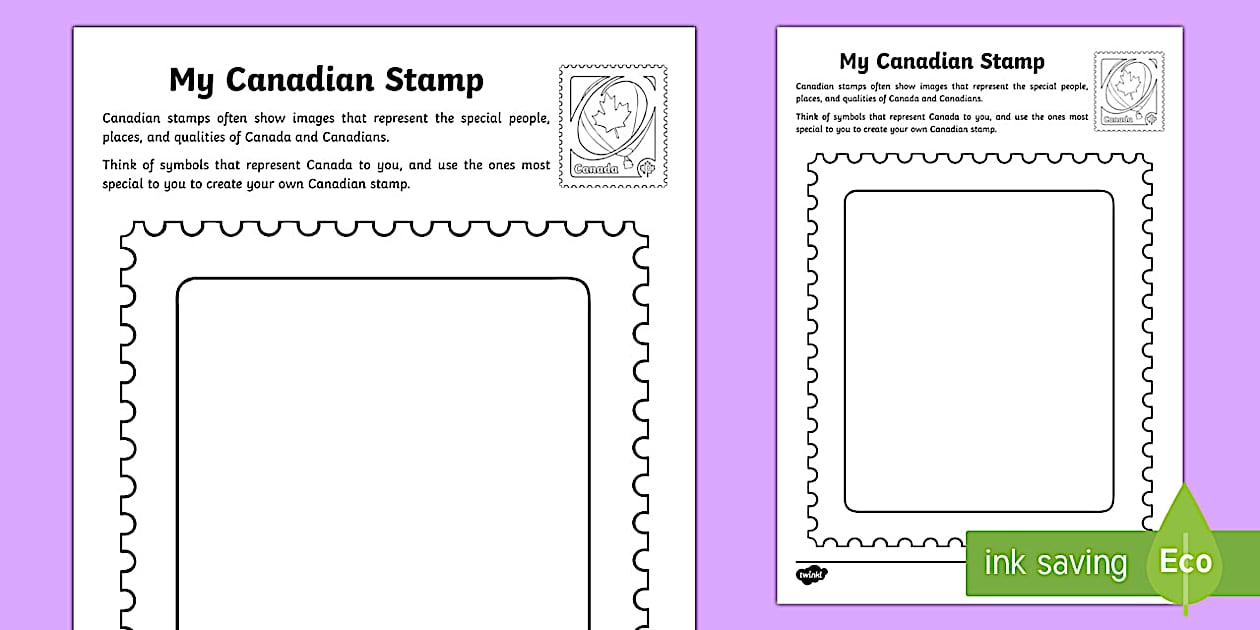 Create Your Own Canadian Stamp Activity (teacher made)
