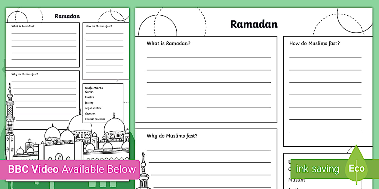 Editable What is Ramadan? Worksheet (teacher made) - Twinkl