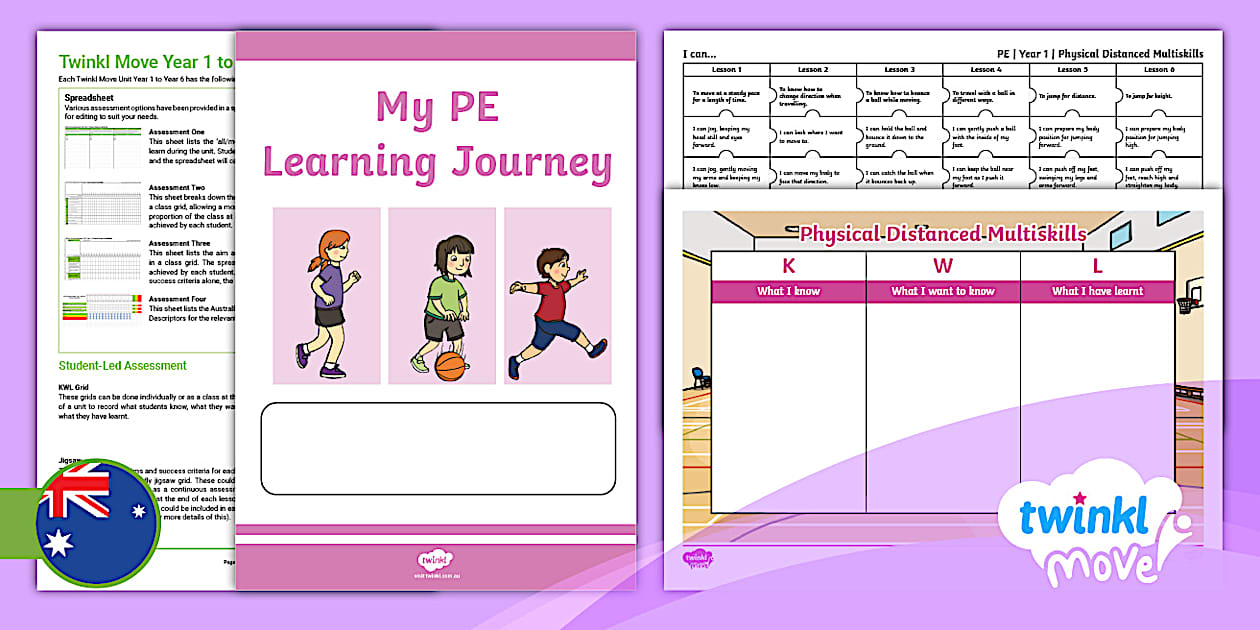 Move PE Year 1 Physical Distanced: Multi-Skills Assessment Pack