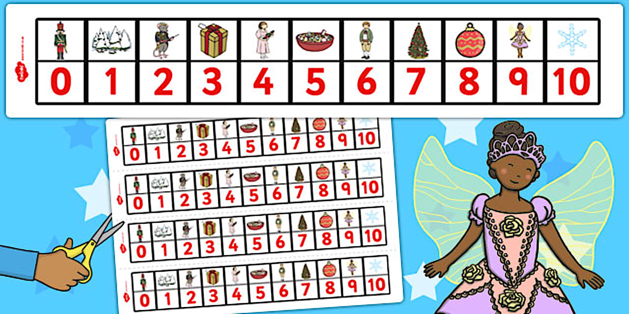 The Nutcracker Number Track 0-10 (teacher made) - Twinkl