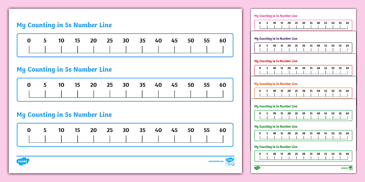 Colourful Counting in 5s Number Lines (teacher made)