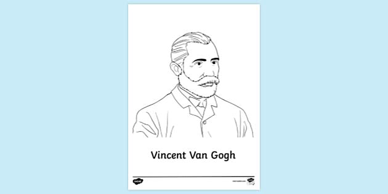 Vincent Van Gogh Colouring Sheet | Colouring Sheet - Twinkl