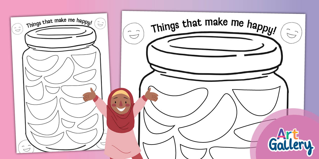 My Jar of Happiness Poster (teacher made) - Twinkl