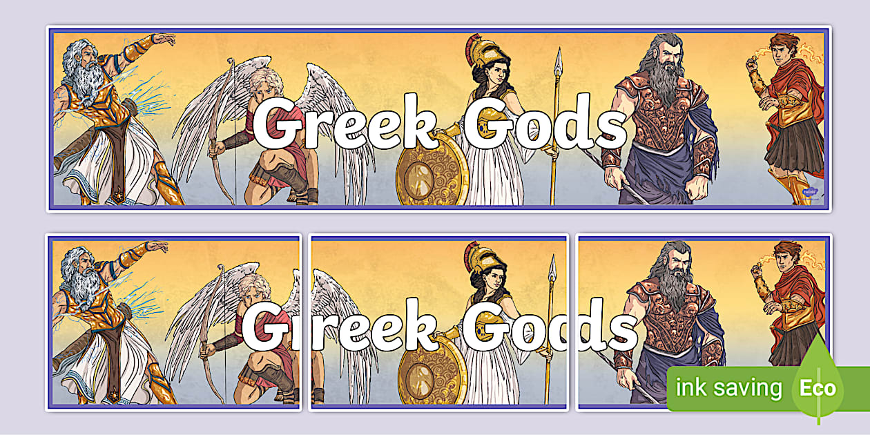 Ancient Greek Gods Display Banner (teacher made) - Twinkl